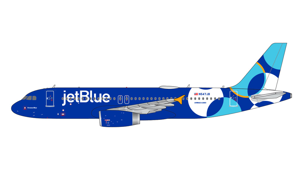 JetBlue Airbus A320 N547JB Forever Blue GeminiJets GJJBU2289 Scale 1:4 ...